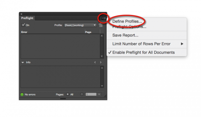 SETTING UP PREFLIGHTING IN INDESIGN - Highlander Training